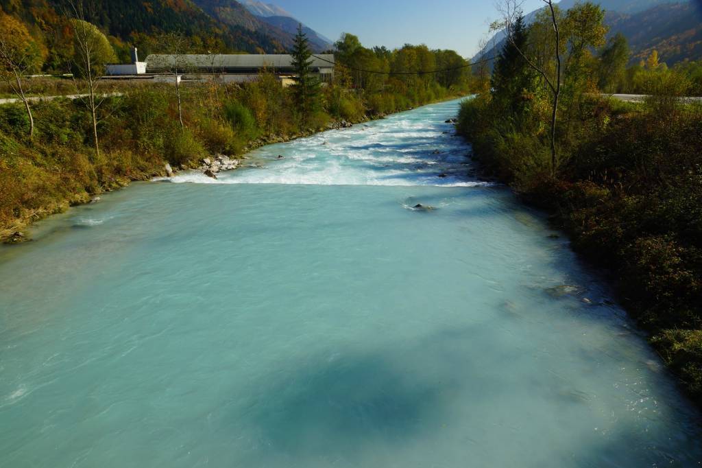 The river Sava Dolinka (from the bridge in Podkoren to the pebble ...