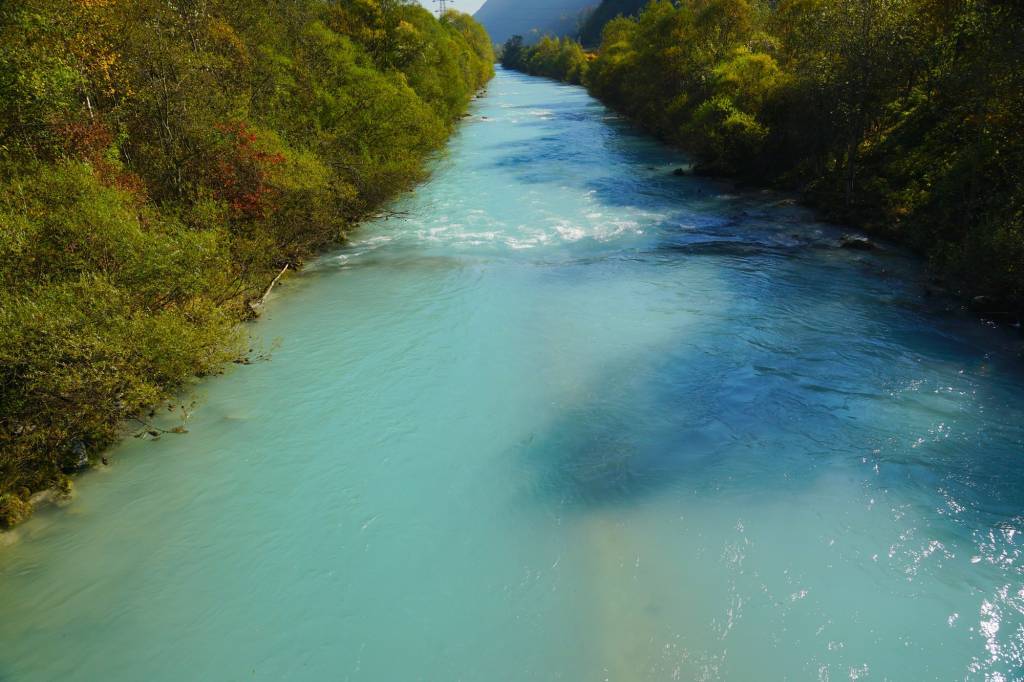 The river Sava Dolinka (from the bridge in Podkoren to the pebble ...