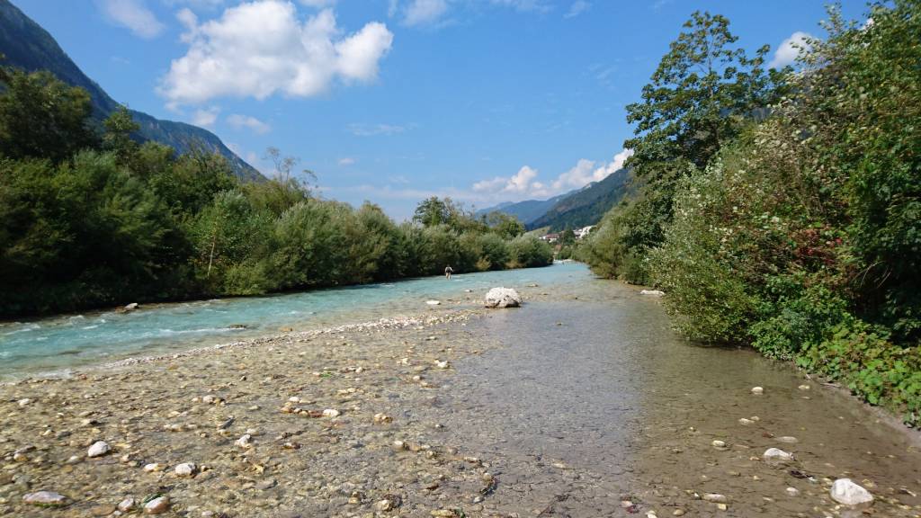 The river Sava Dolinka (from the bridge in Podkoren to the pebble ...
